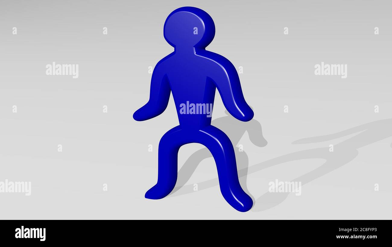 ALIEN made by 3D illustration of a shiny metallic sculpture with the ...