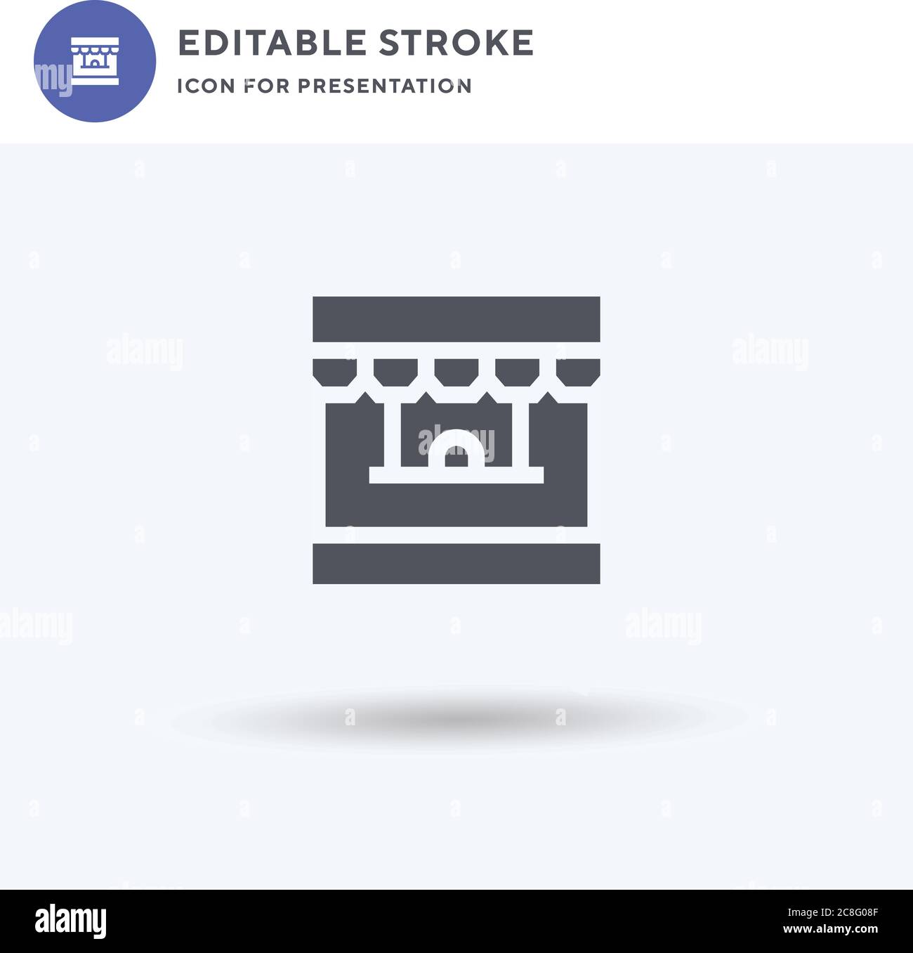 Ticket Counter icon vector, filled flat sign, solid pictogram isolated ...