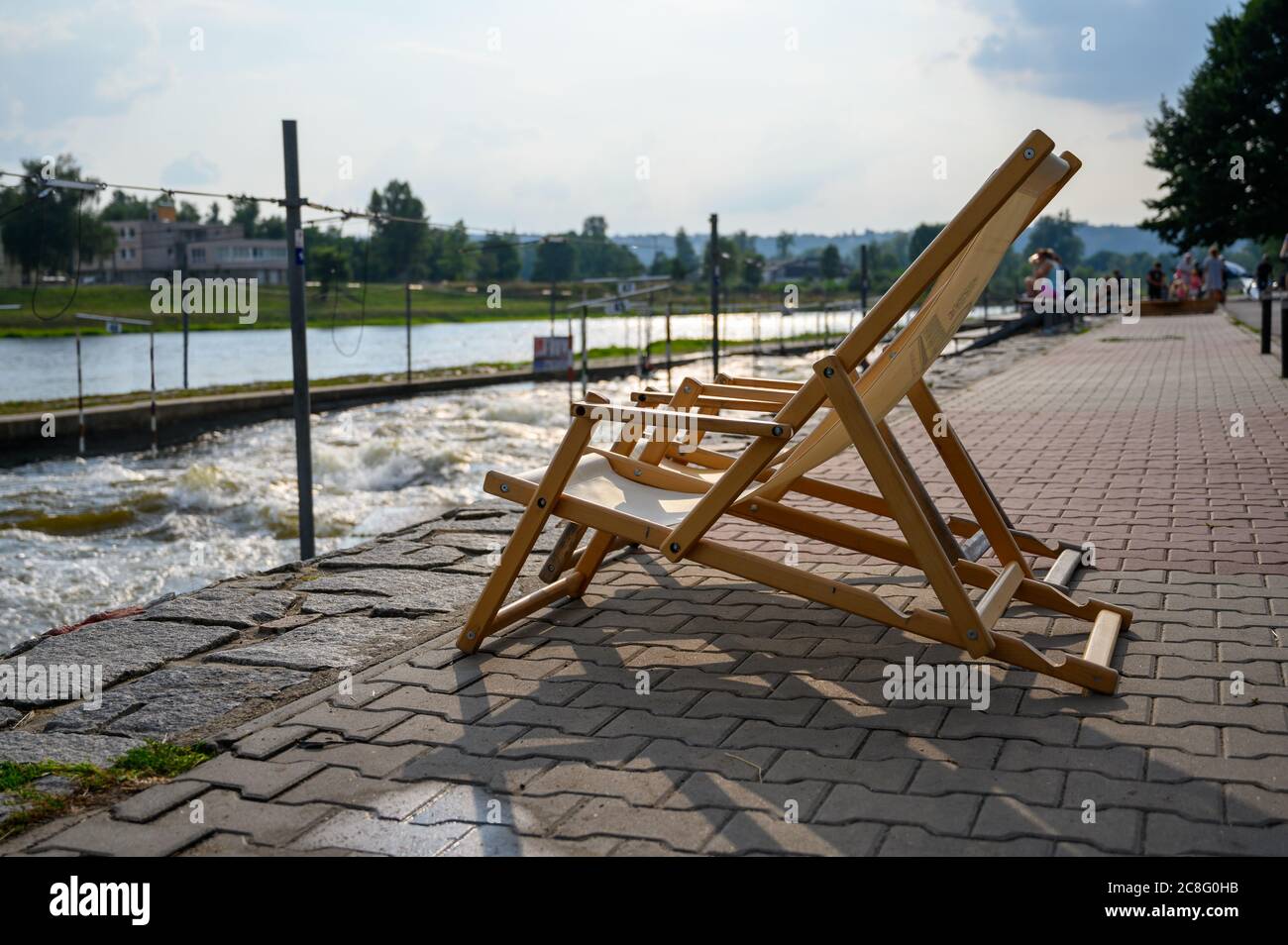 Relaxation deckchair riverbank hi-res stock photography and images - Alamy