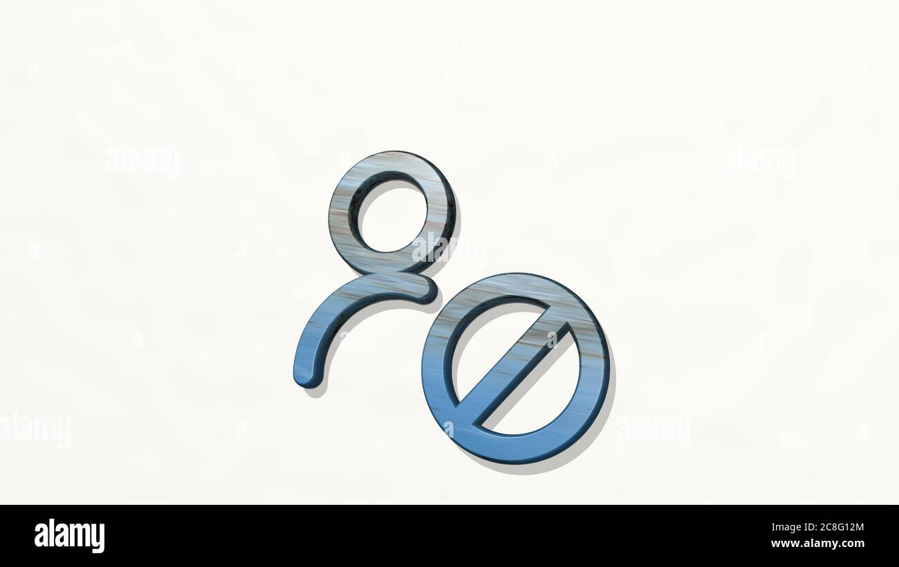 single neutral actions block made by 3D illustration of a shiny ...