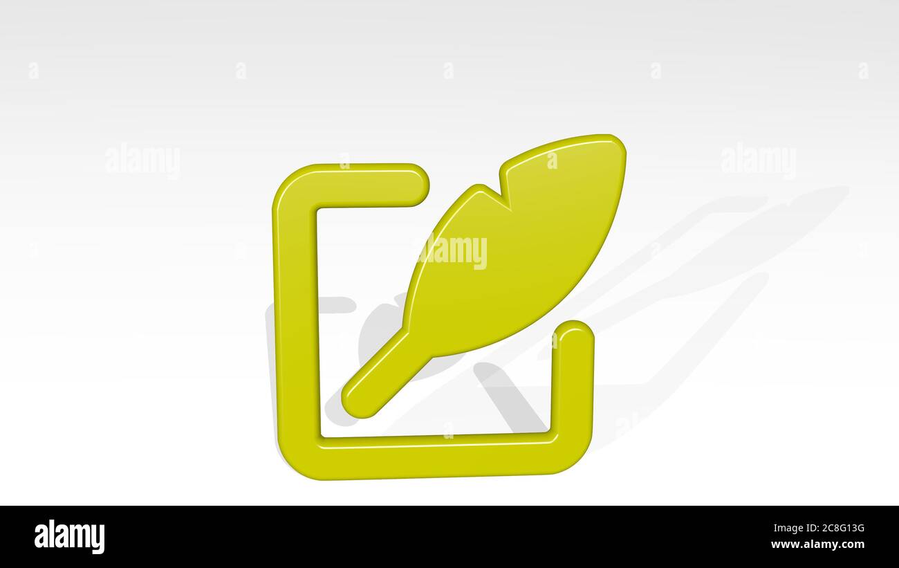 quill write 1 alternate from a perspective with the shadow. A thick ...