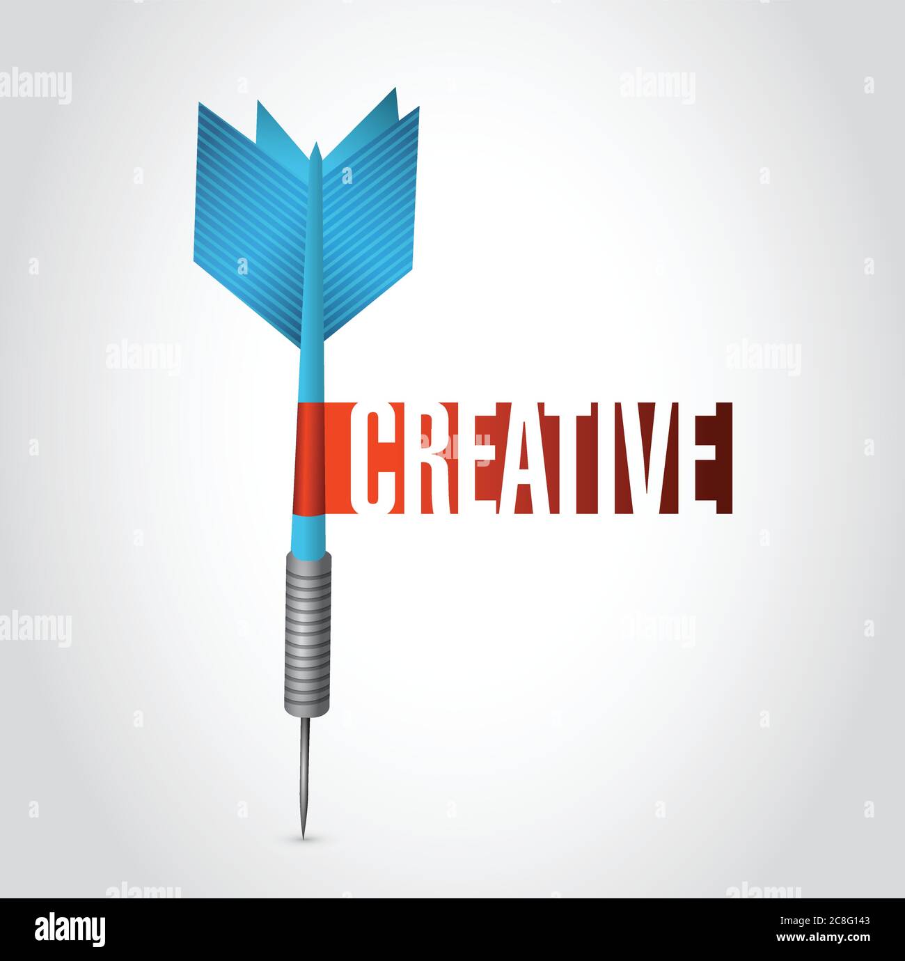 Creative sign dart sign illustration design over a white background ...