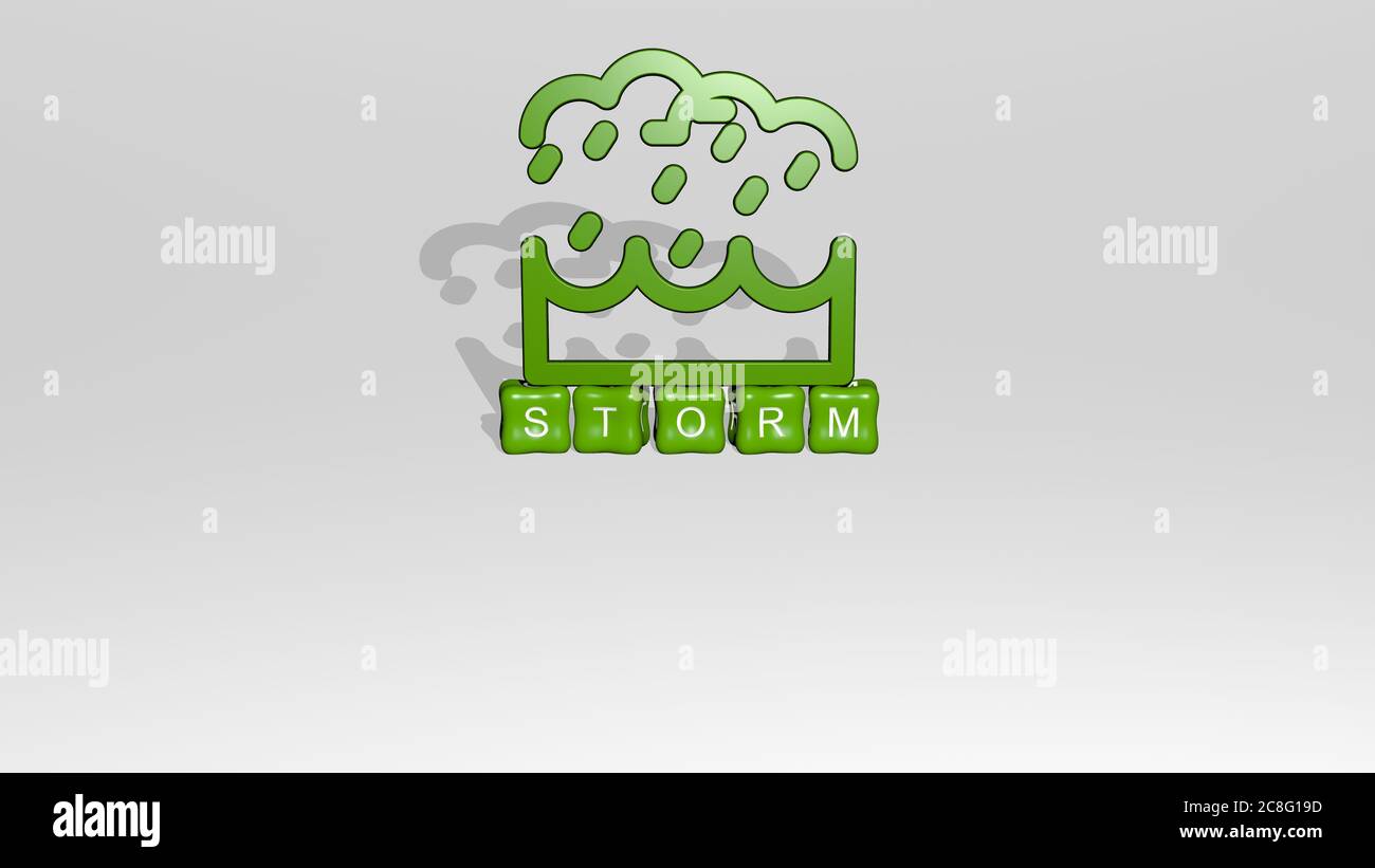 3D graphical image of STORM vertically along with text built by ...
