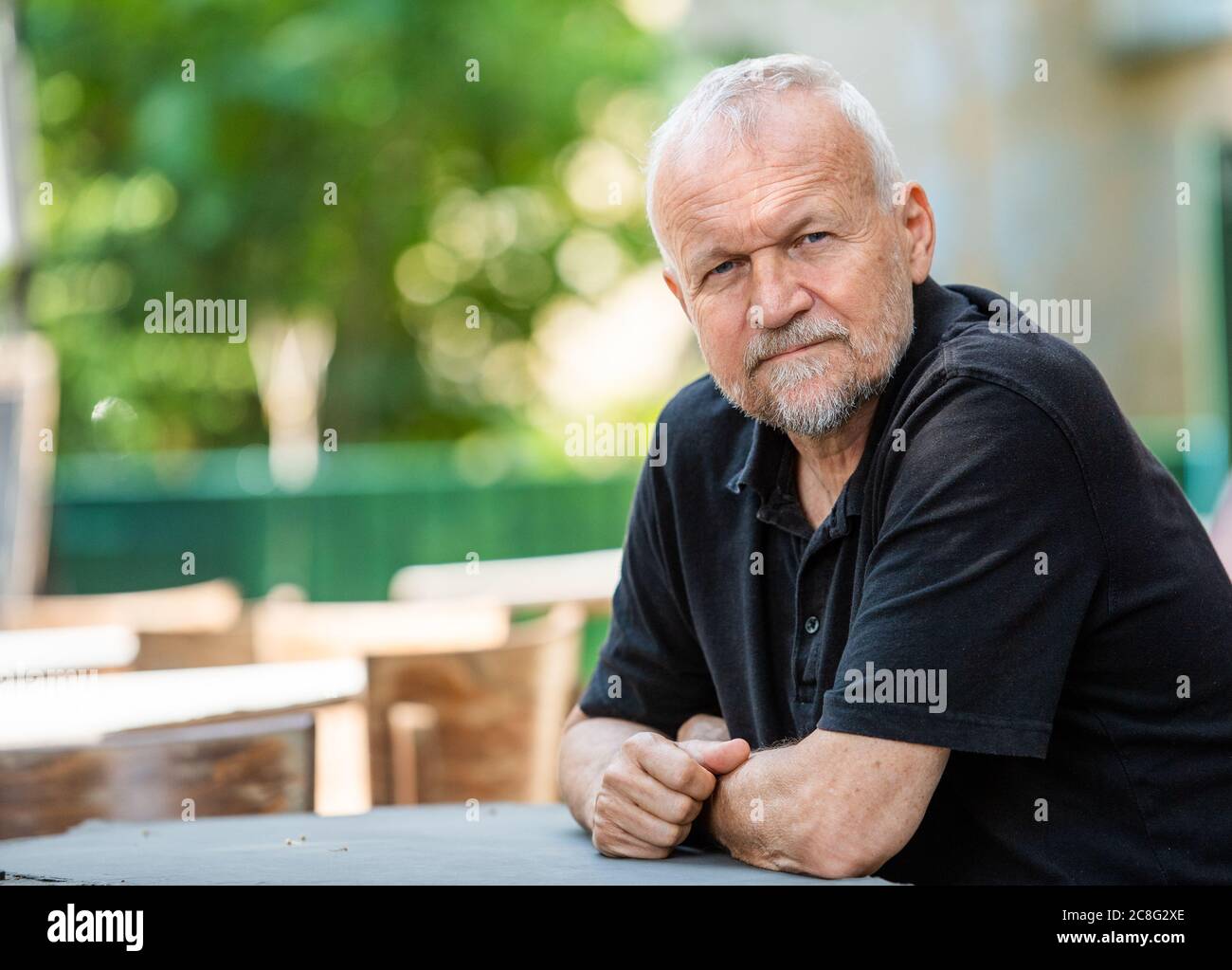 Berlin, Germany. 20th July, 2020. Jan Novak, Czech author, is sitting ...