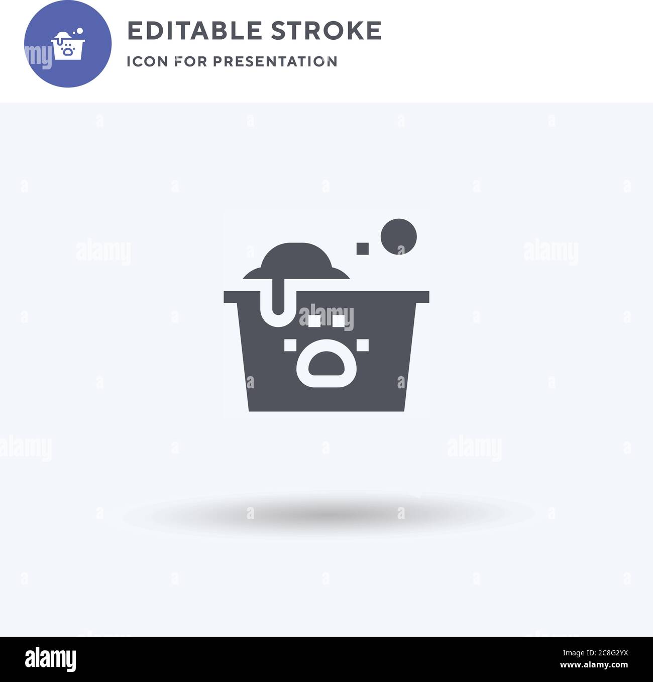 Bath icon vector, filled flat sign, solid pictogram isolated on white ...
