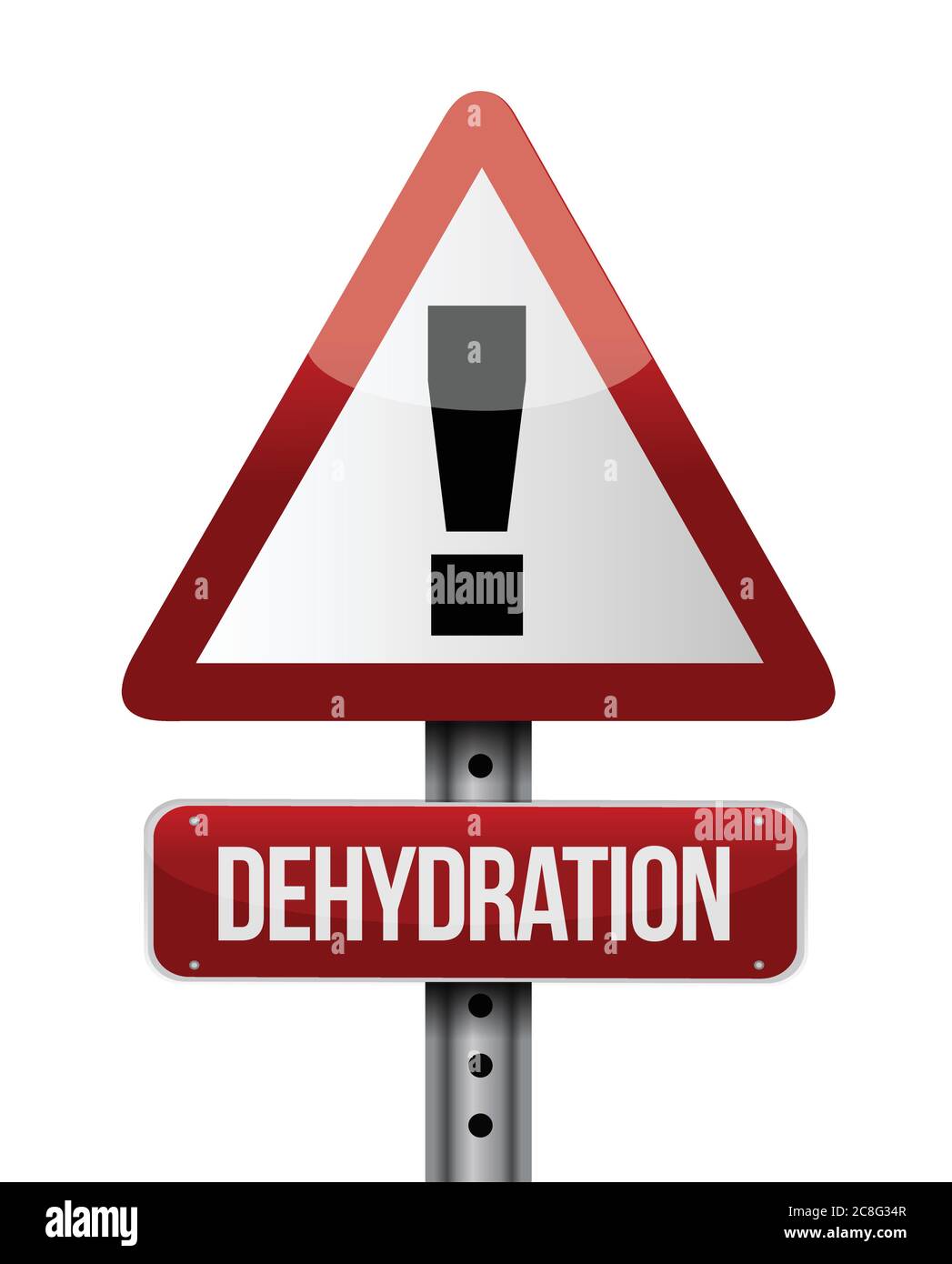 Dehydration road sign illustration design over a white background Stock ...