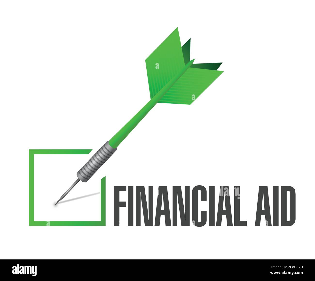 Financial aid check mark illustration design over a white background ...