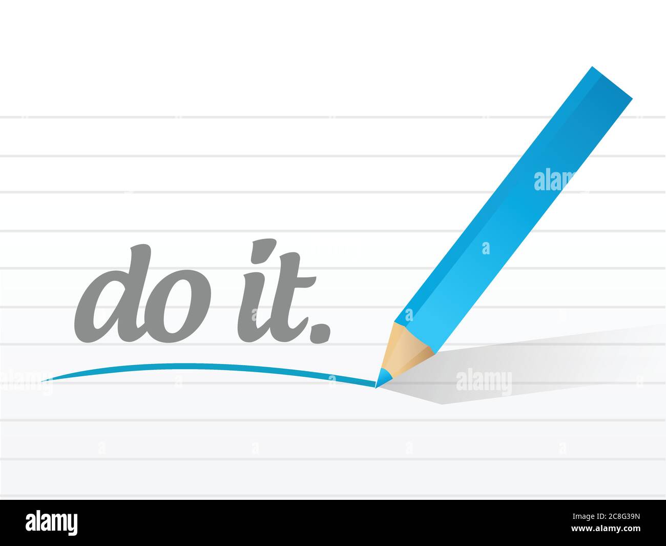 Do it message illustration design over a white background Stock Vector ...