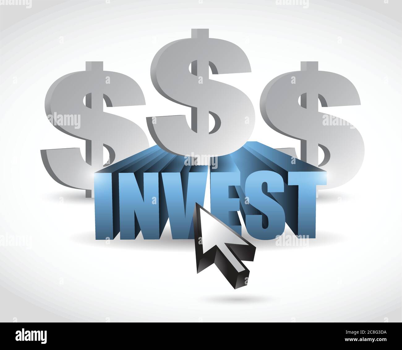 Invest sign illustration design over a white background Stock Vector ...