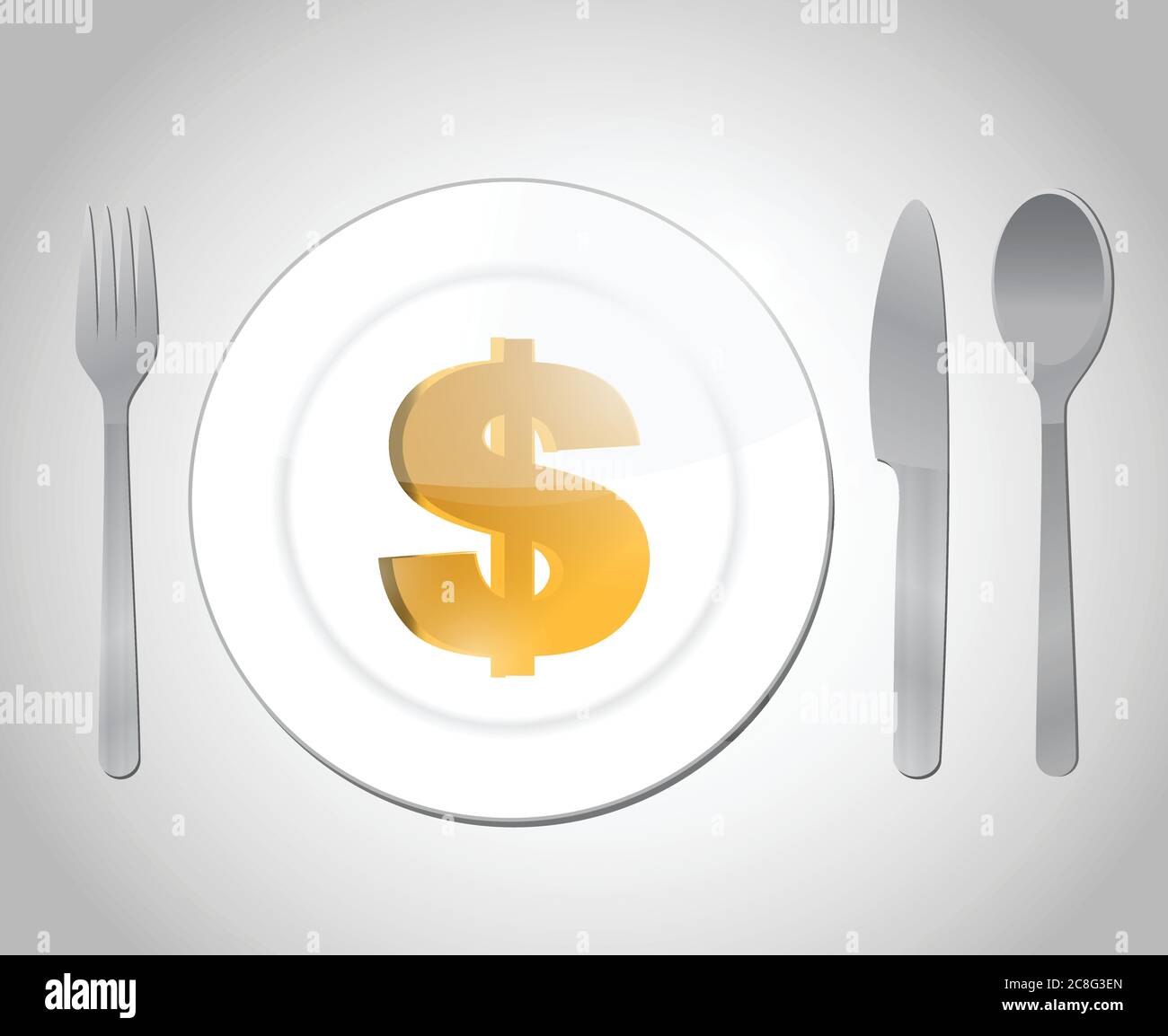 Expensive diner illustration design over a white background Stock ...