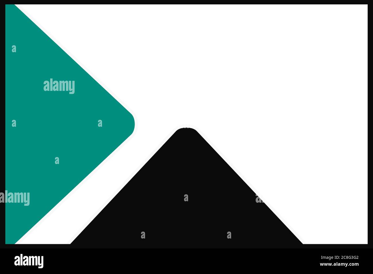 Modern Black Frame With Triangle Shapes-For Social Media, Pictureframe ...