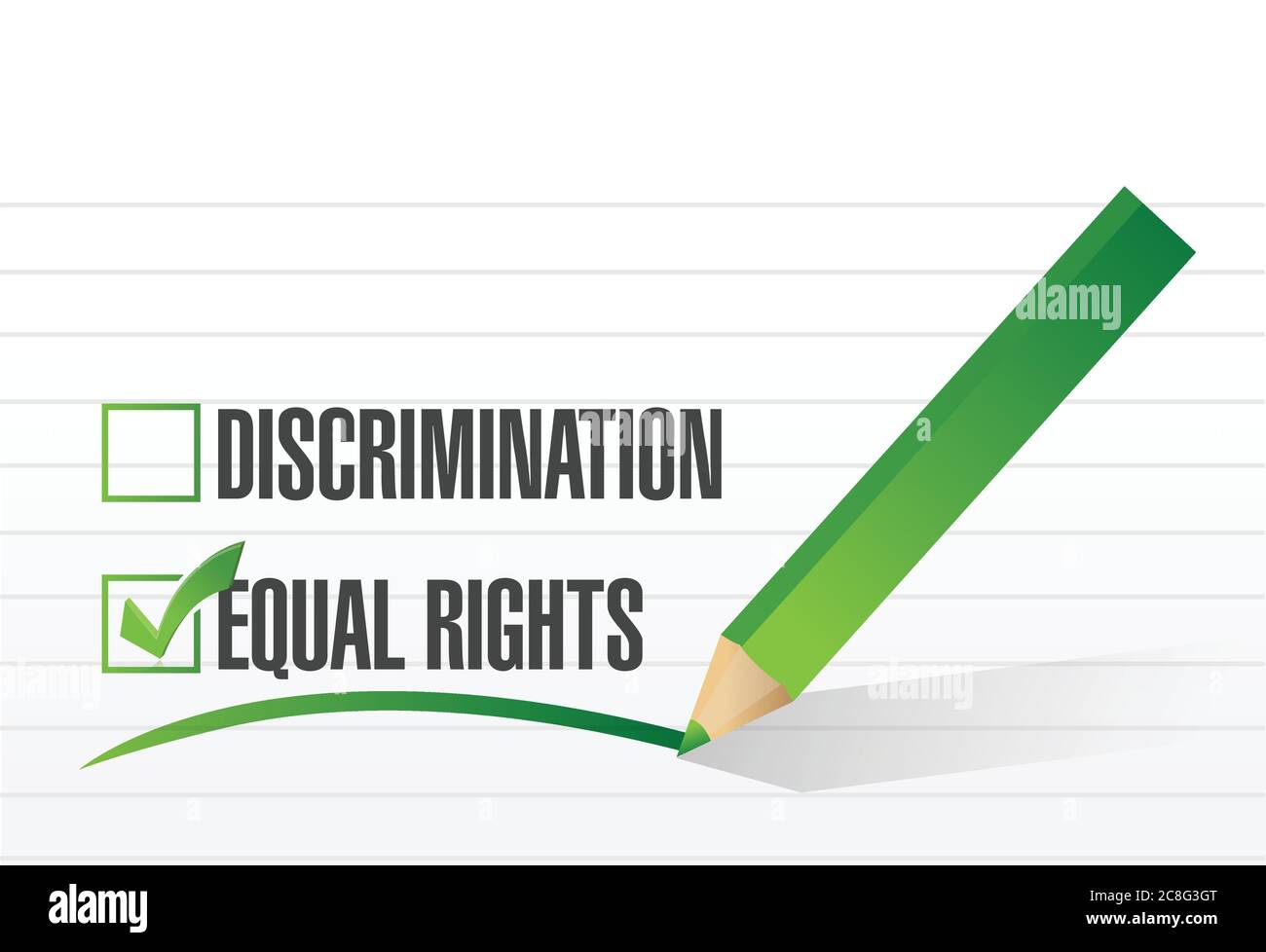 Equal rights selection illustration design over a white background ...