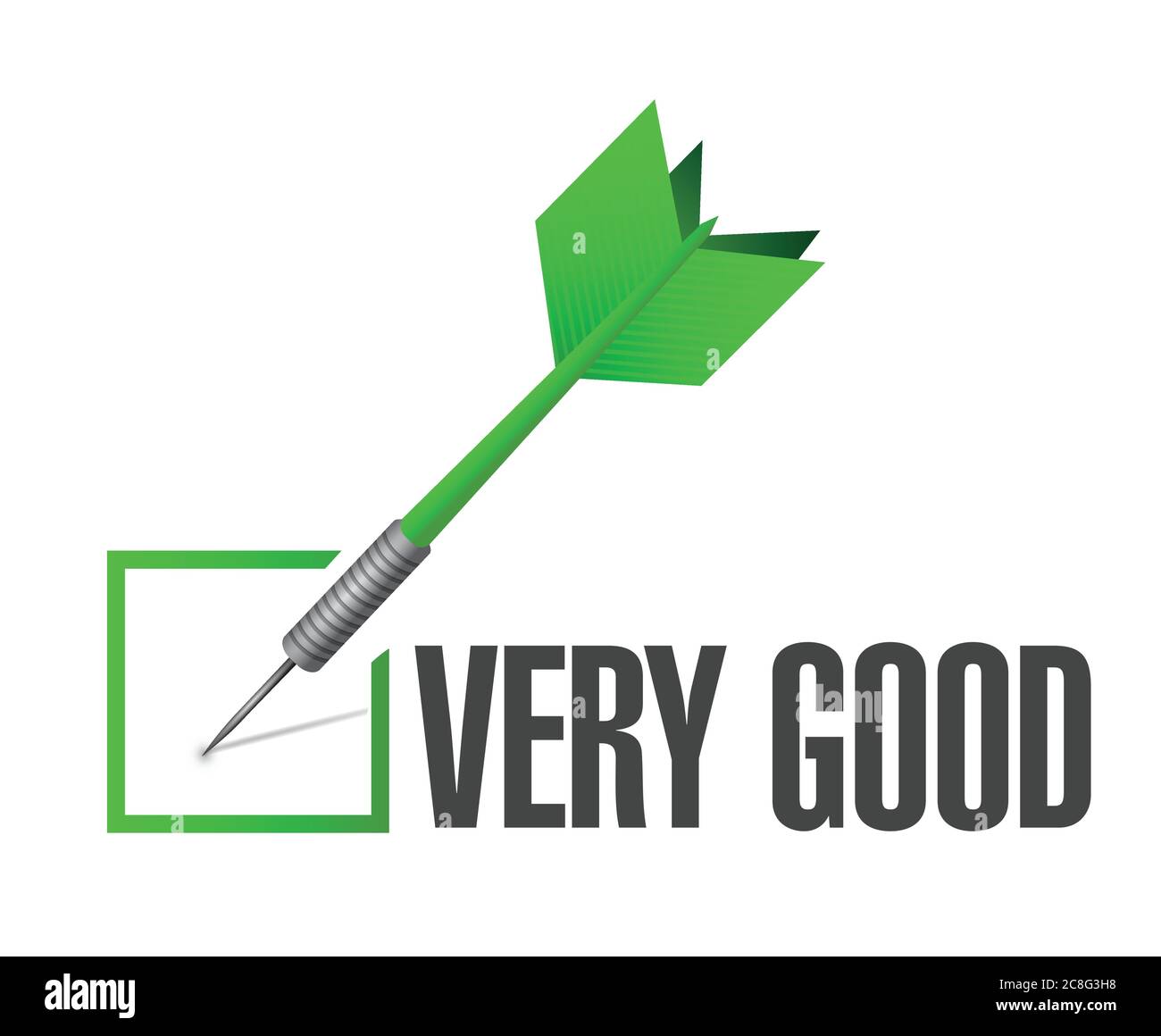 Very good dart check mark illustration design over a white background ...