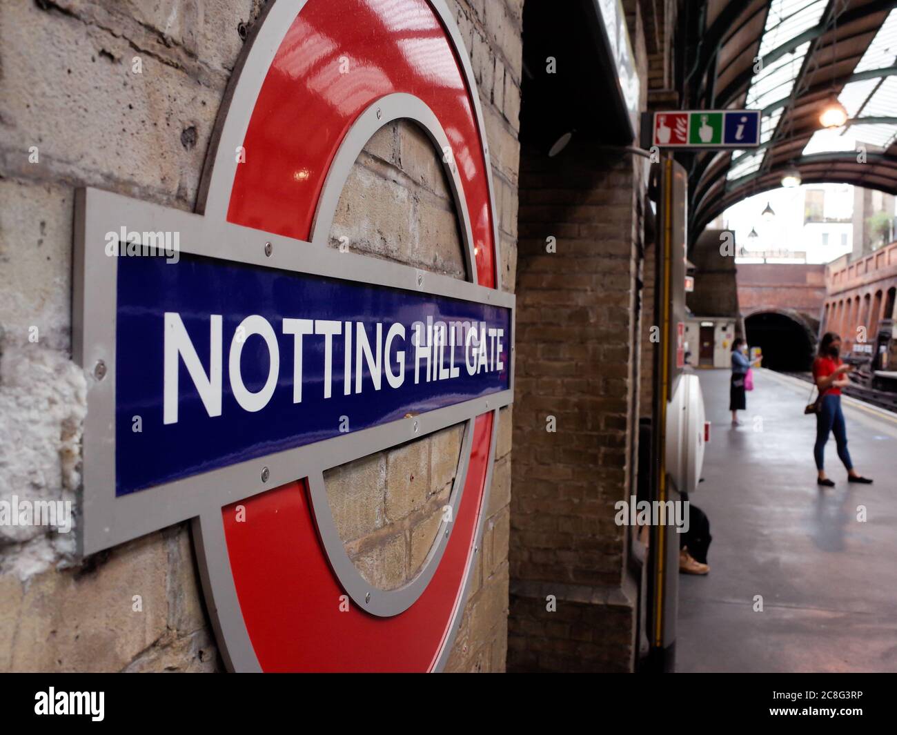 Notting Hill Gate London Underground sign- an area of West London Stock ...