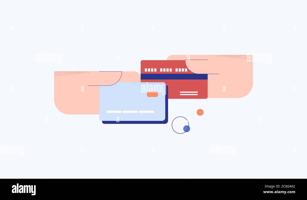 Credit payment shop delivery illustration. Online prepayment with ...