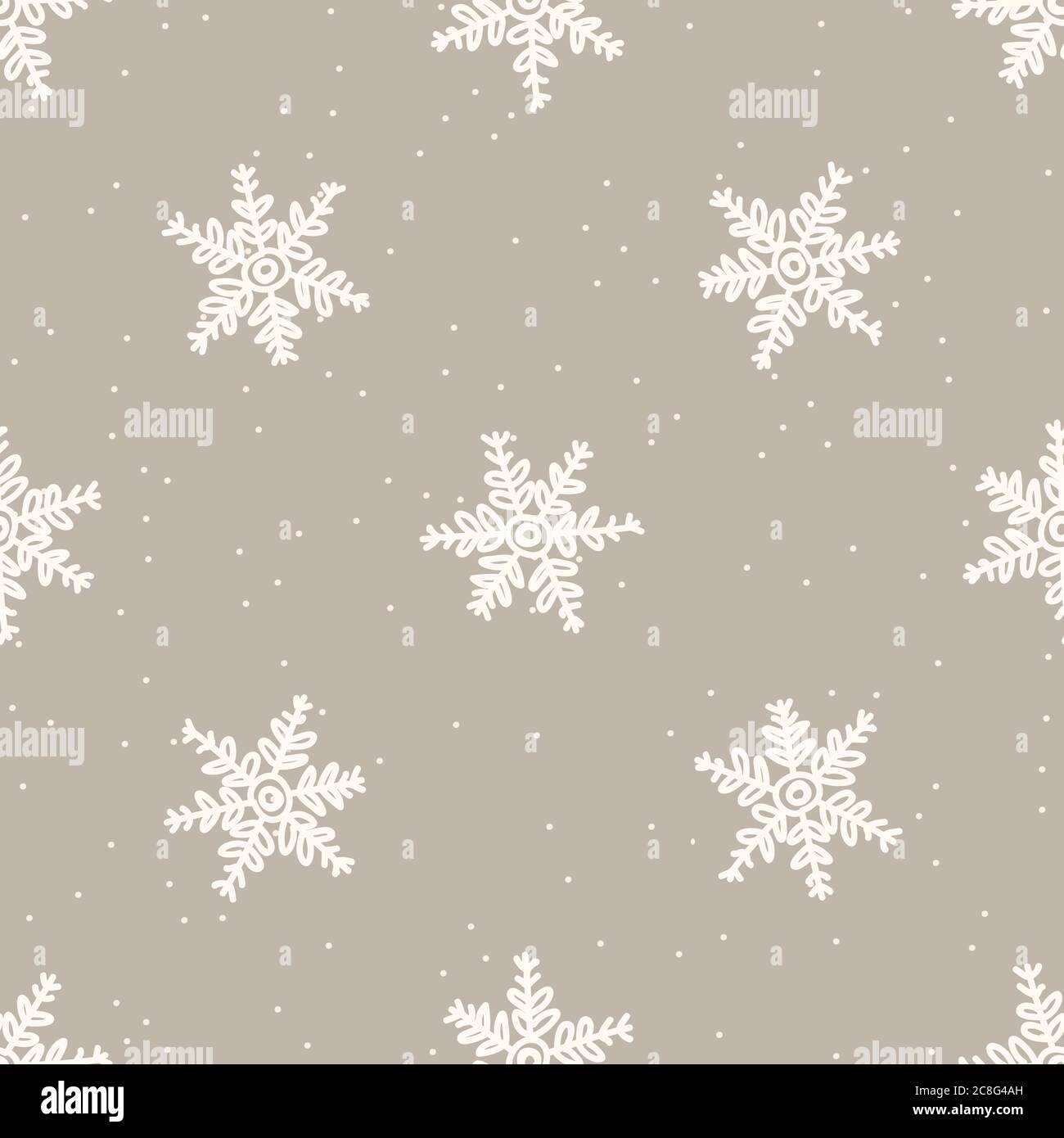 Seamless winter snowflake background pattern. Simple gender neutral ...