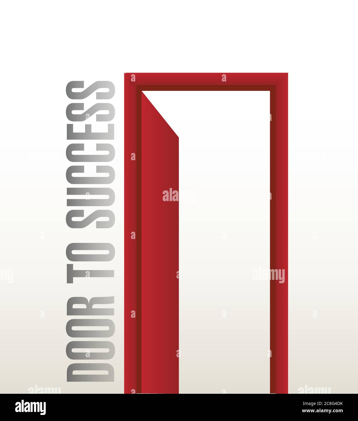 Door to success illustration design over a light background Stock ...