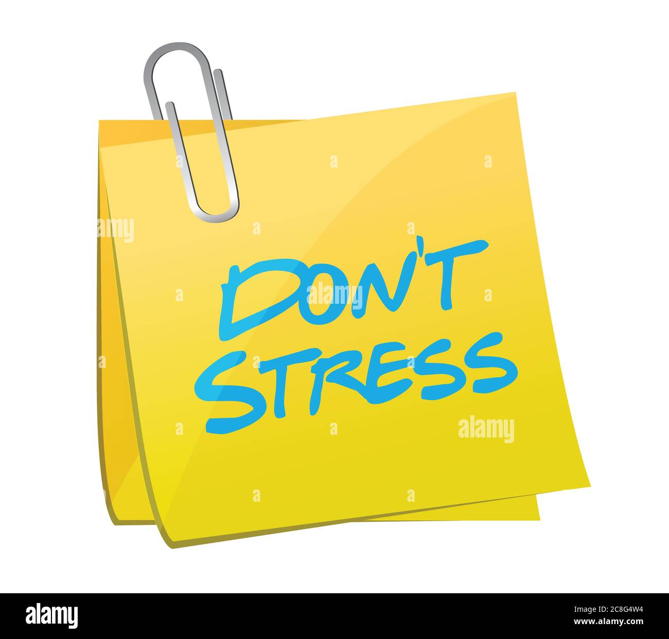 Dont stress post illustration design over a white background Stock ...