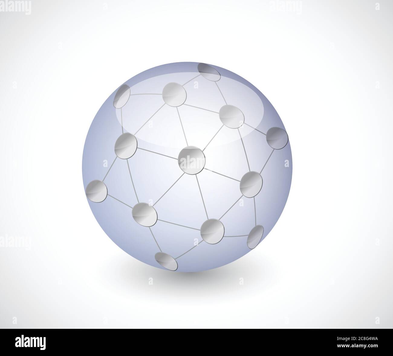Sphere network connection illustration design over a white background ...