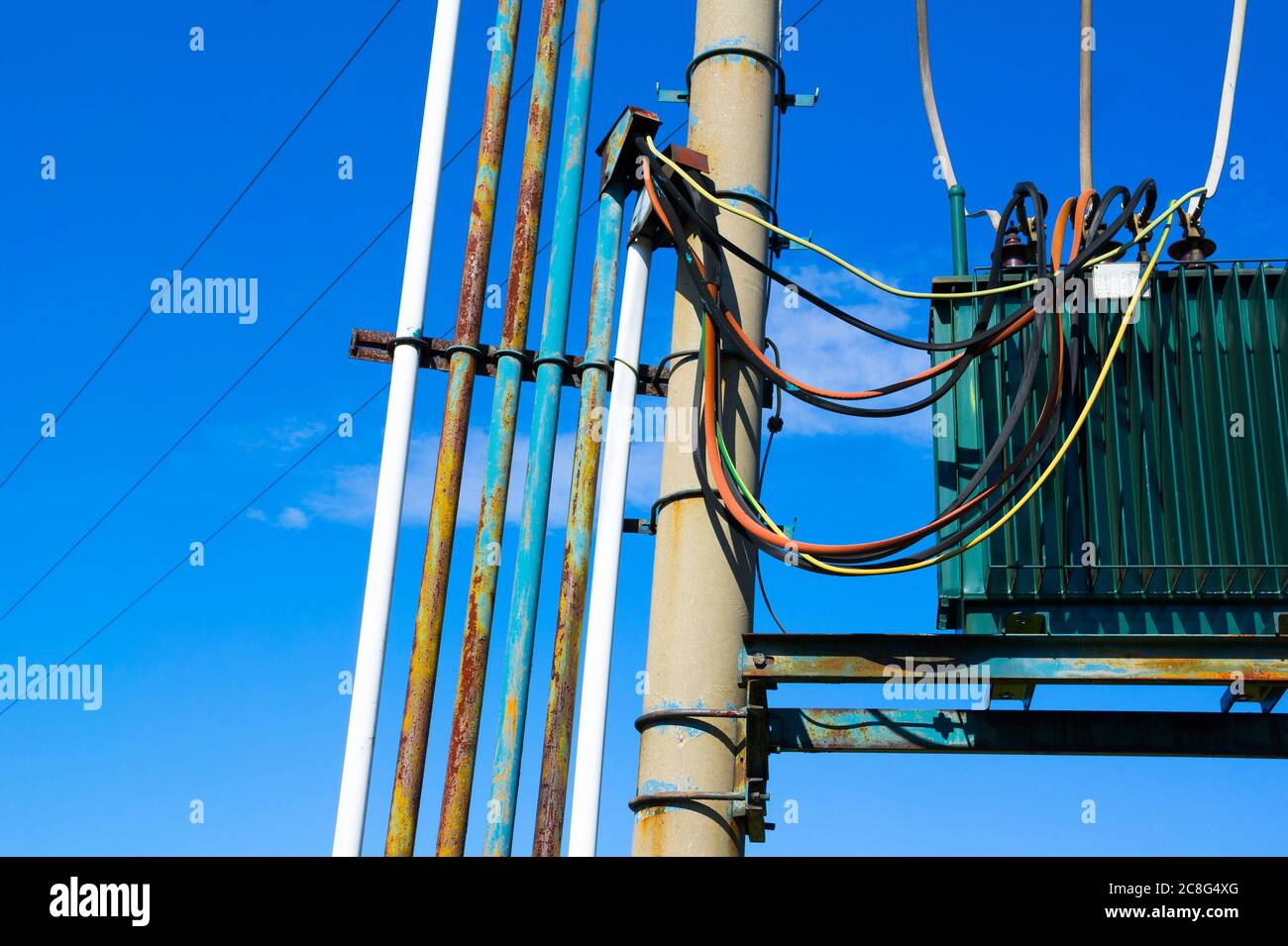 Transformer, cluster of wires and cables and pole - devices for ...