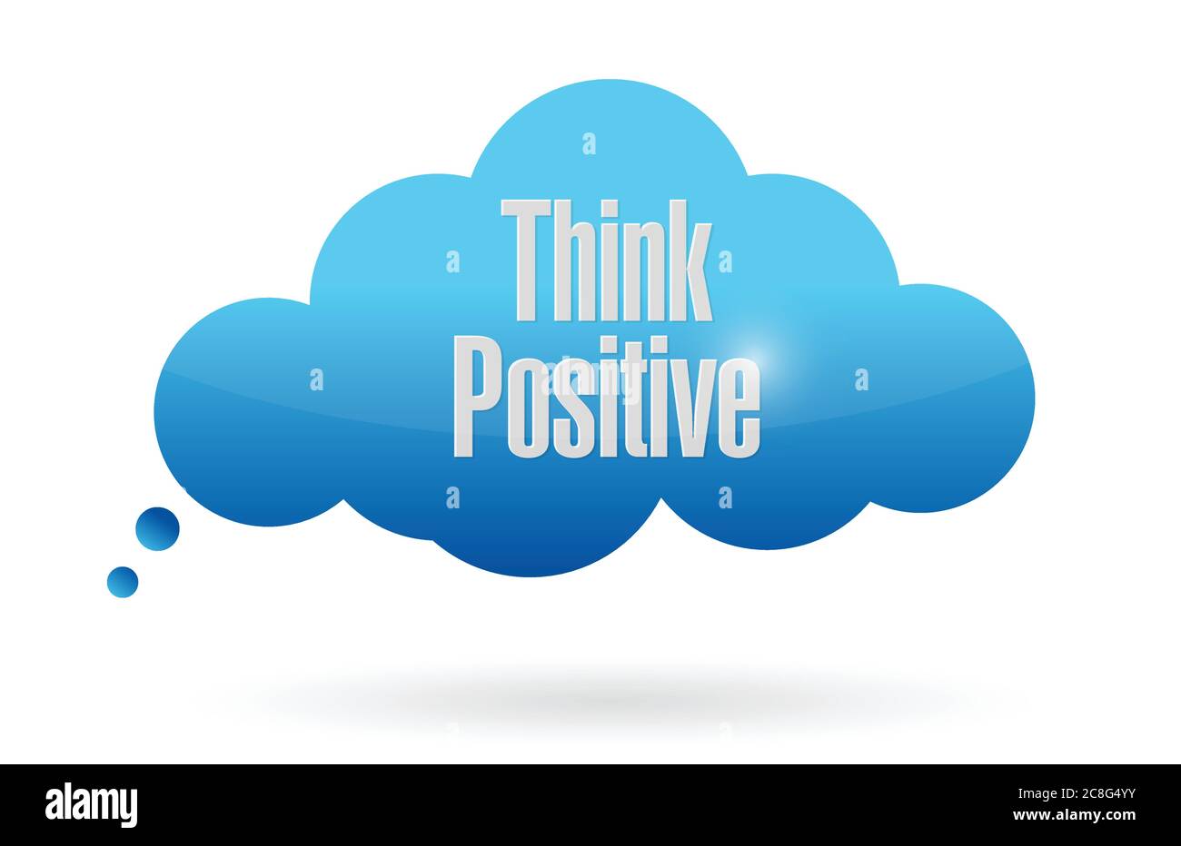 Think positive cloud illustration design over a white background Stock ...