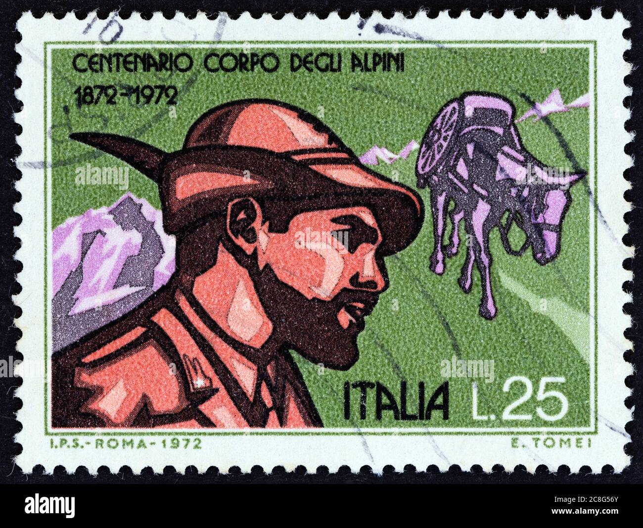 ITALY - CIRCA 1972: A stamp printed in Italy from the "100th ...