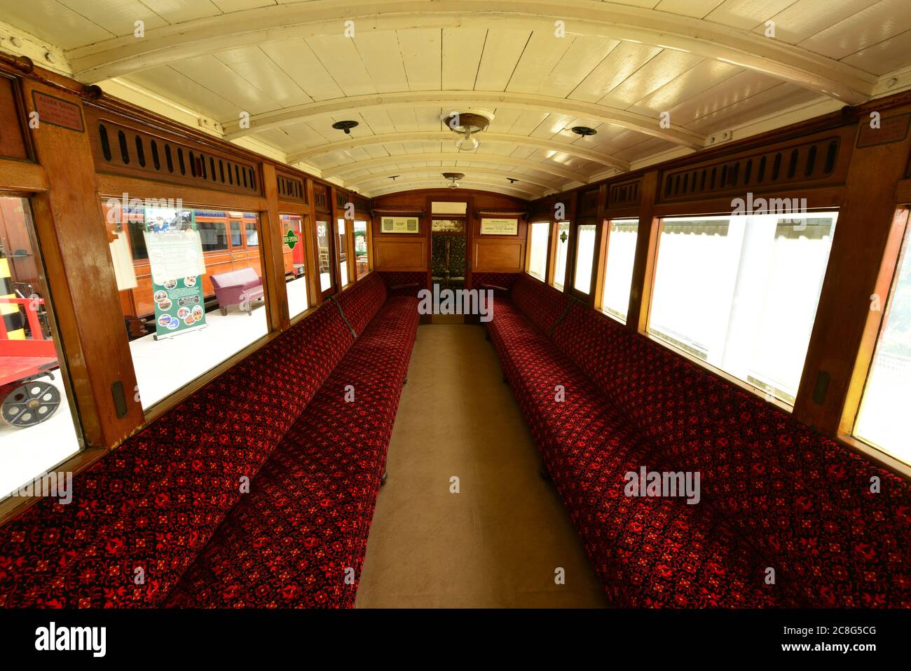 Inside a vintage 3rd class railway carriage Stock Photo - Alamy