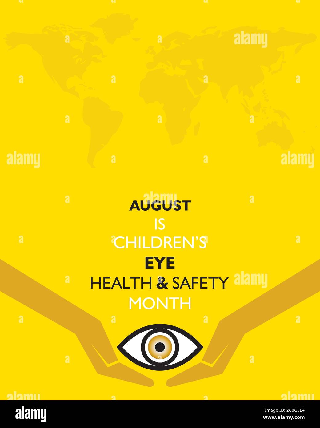 Vector Illustration of Children’s Eye Health and Safety Month observed ...