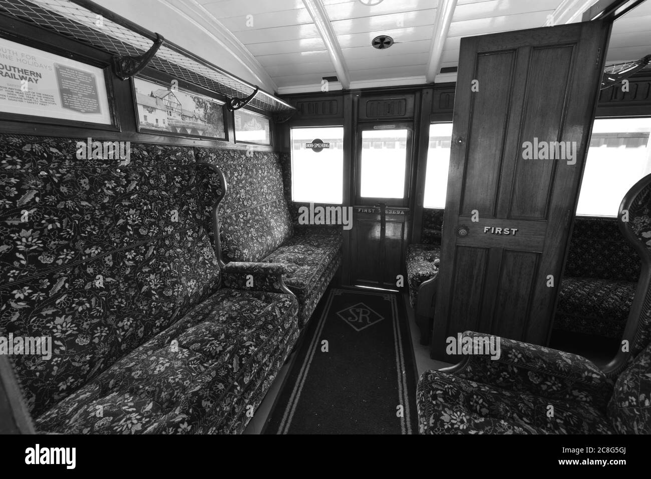 First class carriage Black and White Stock Photos & Images - Alamy