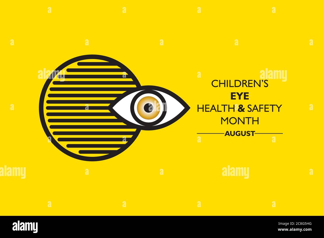 Vector Illustration of Children’s Eye Health and Safety Month observed ...