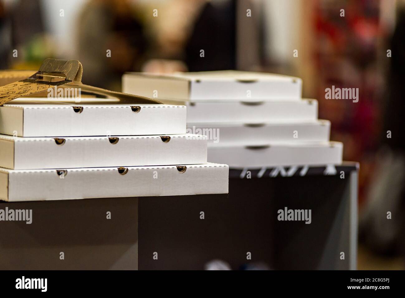 Pile of pizza boxes hi-res stock photography and images - Alamy