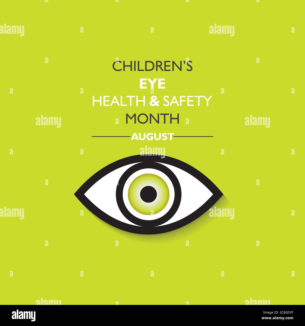 Vector Illustration of Children’s Eye Health and Safety Month observed ...