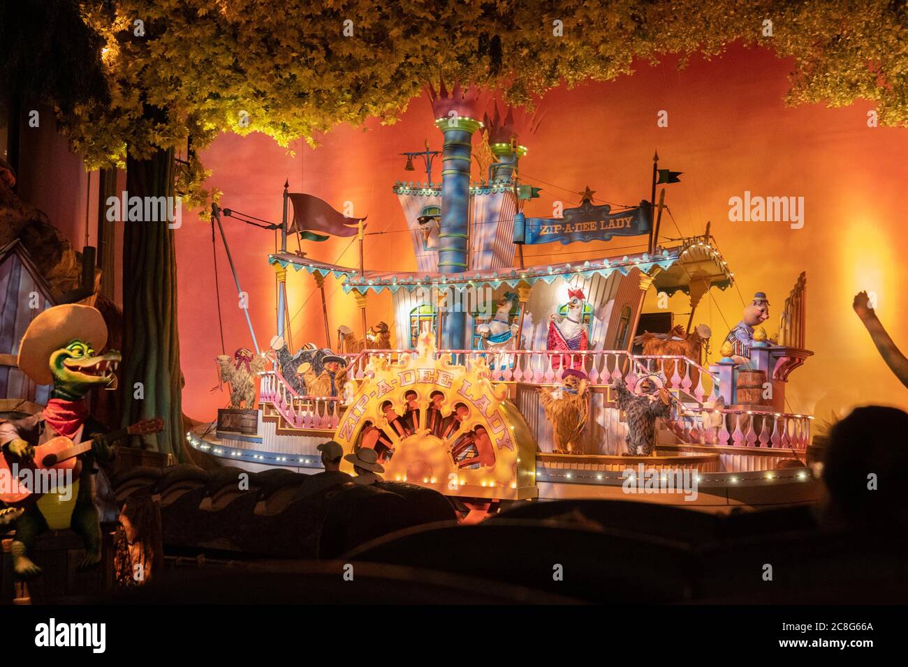 Orlando, FLA, USA. 23rd July, 2020. People ride the attraction Splash ...