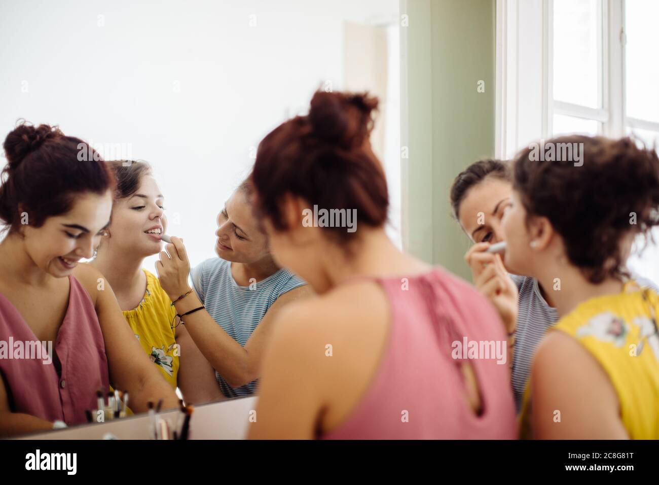Putting lipstick on hand hi-res stock photography and images - Alamy