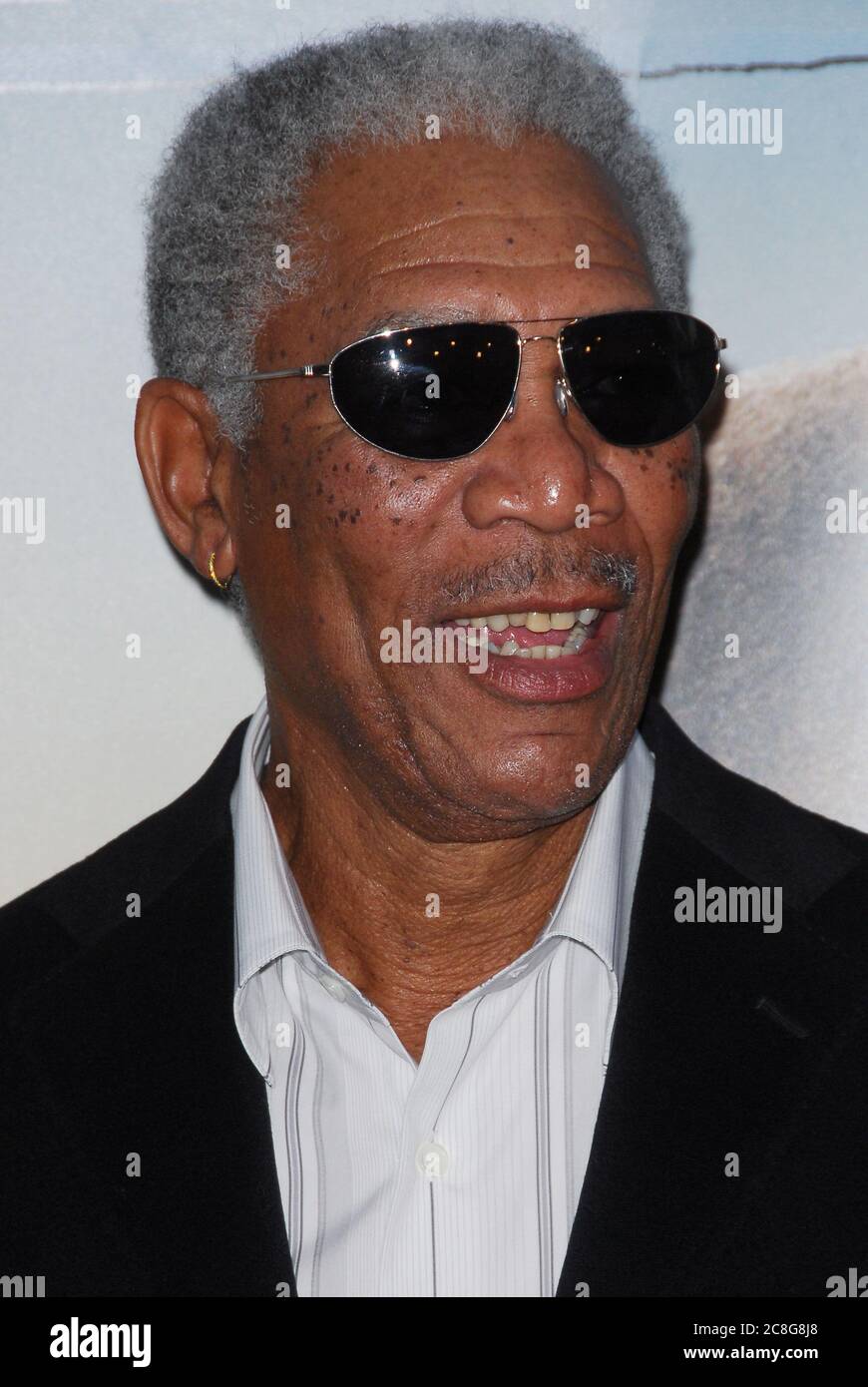 Morgan Freeman at the Los Angeles Premiere of "The Bucket List" held at ...