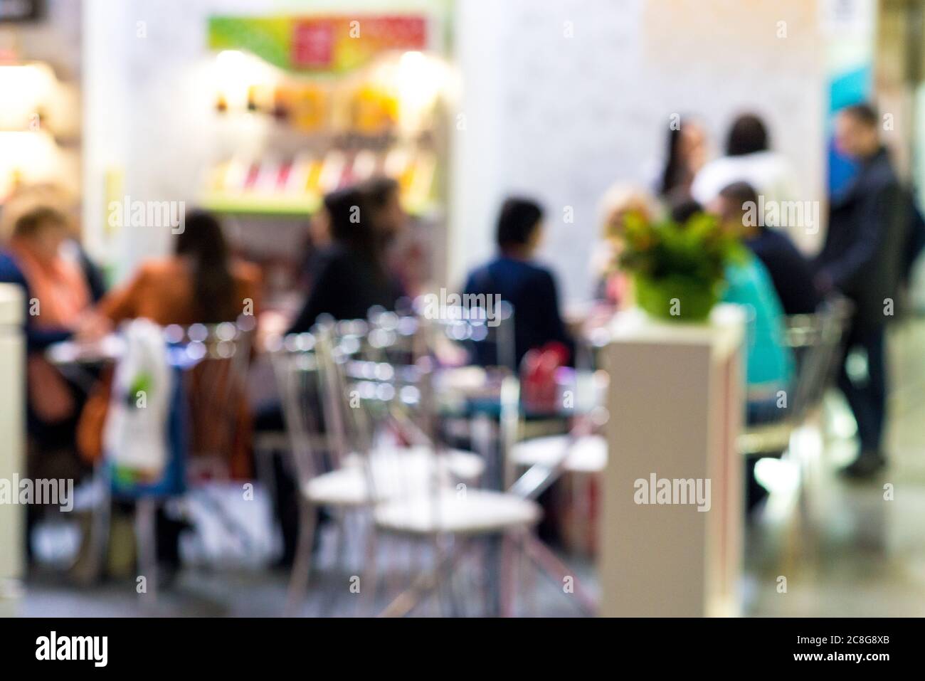 Blurred background : Customer at restaurant blur background with bokeh ...