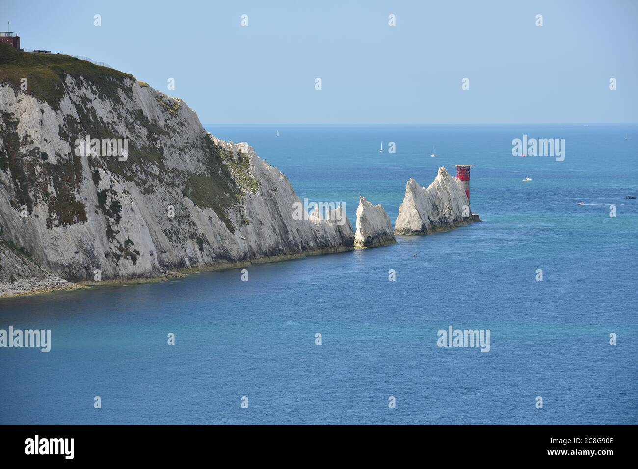 The Needles Headland at the Isle of Wight in England Stock Photo - Alamy
