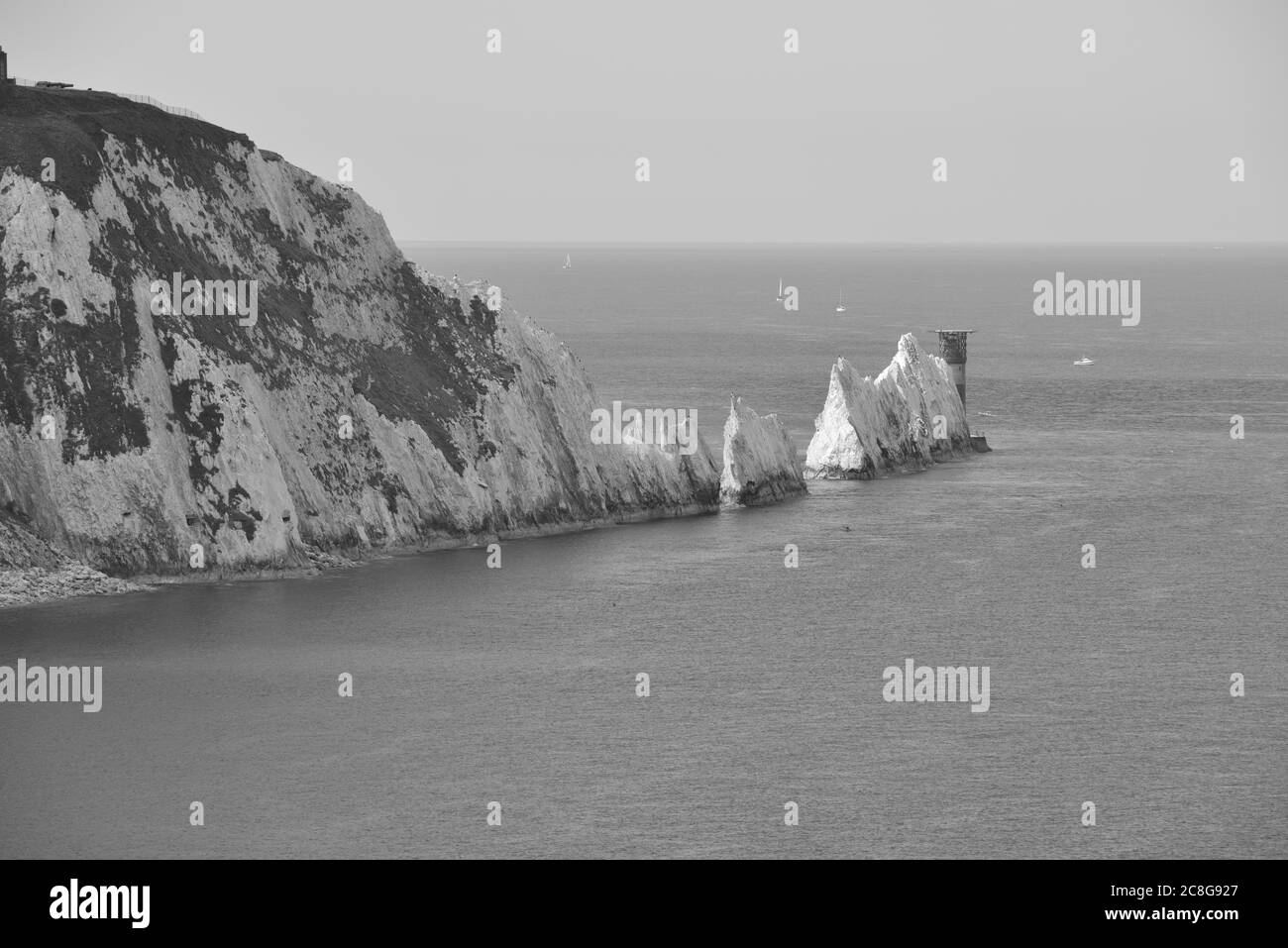 The Needles Headland at the Isle of Wight in England Stock Photo - Alamy