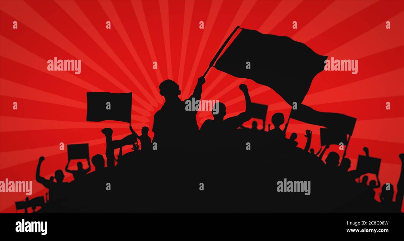 Protest crowd banners flags human rights hi-res stock photography and ...