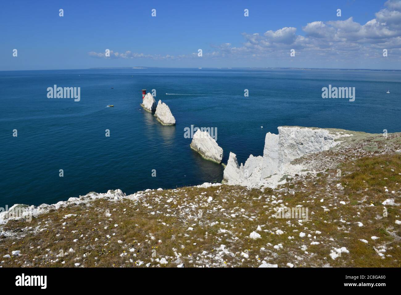 The Needles Headland at the Isle of Wight in England Stock Photo - Alamy