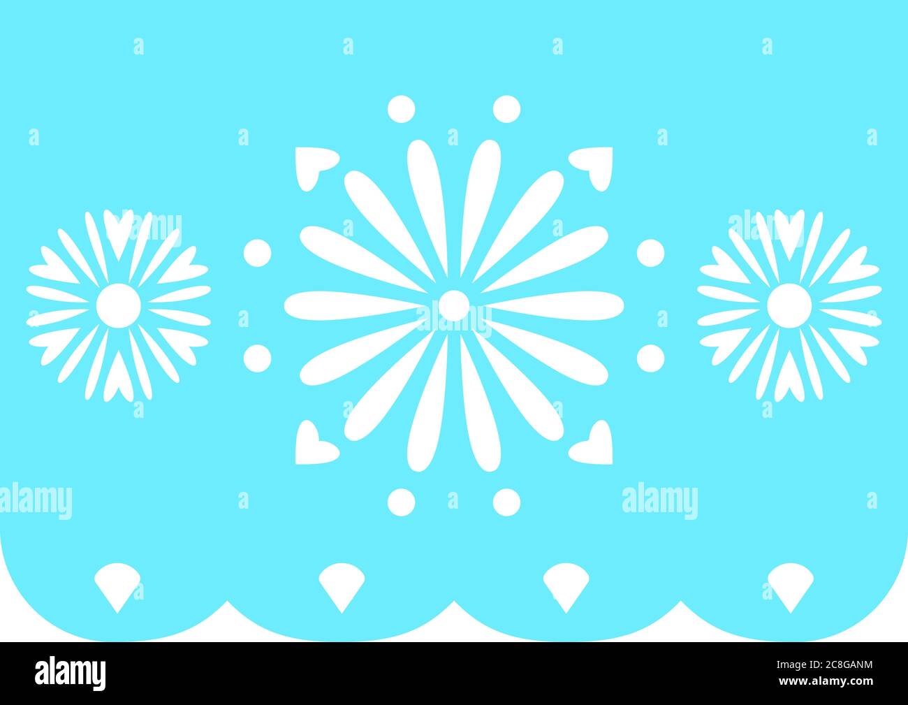 El dia de los muertos papel picado. Decorative bunting banner for the ...