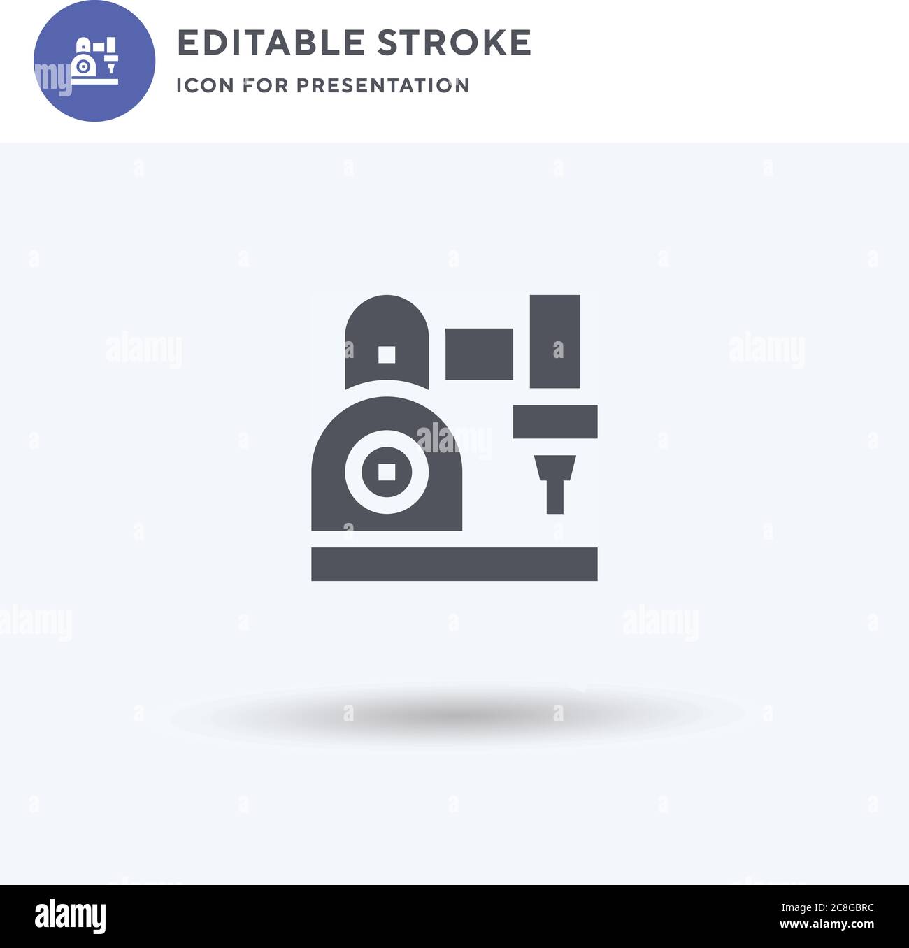 Industrial Robot icon vector, filled flat sign, solid pictogram ...