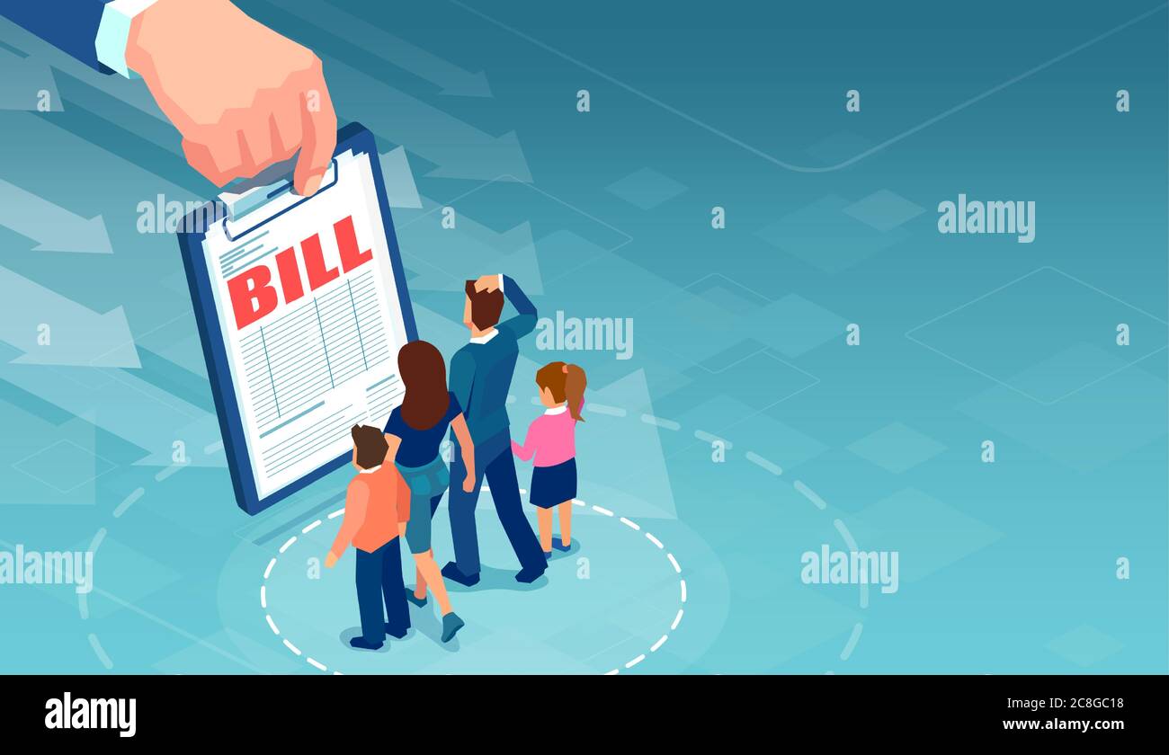 Children family debt Stock Vector Images - Alamy