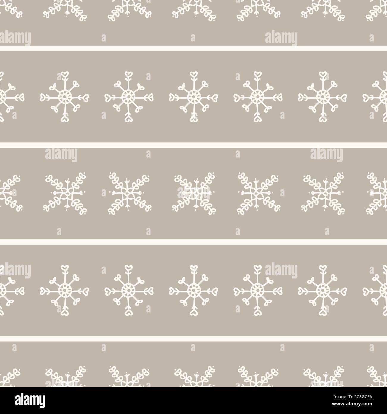 Seamless winter snowflake background stripe pattern. Simple gender ...