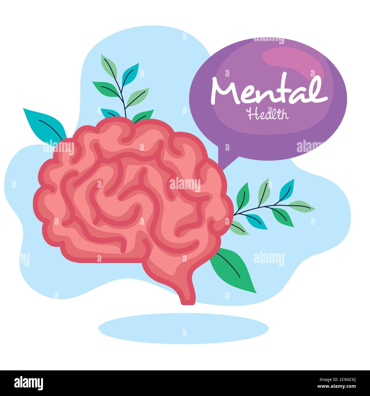 mental health concept, brain with leaves Stock Vector Image & Art - Alamy mental health concept, brain with leaves Stock Vector Image & Art - Alamy