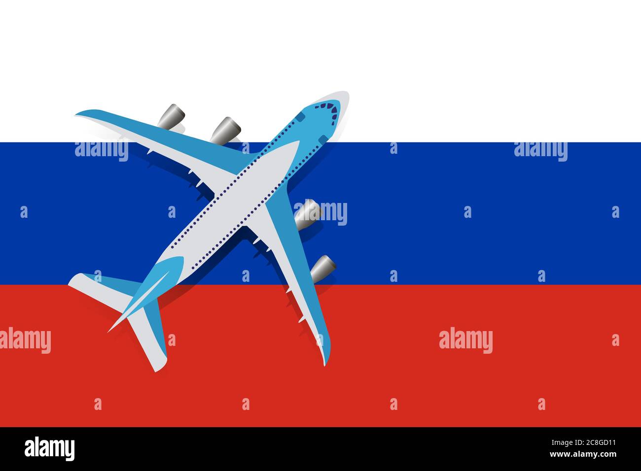 Russian passenger aircraft Stock Vector Images - Alamy