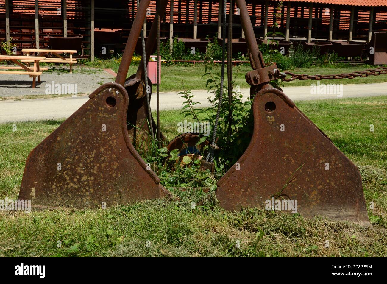 Old rusty excavator bucket Stock Photo - Alamy