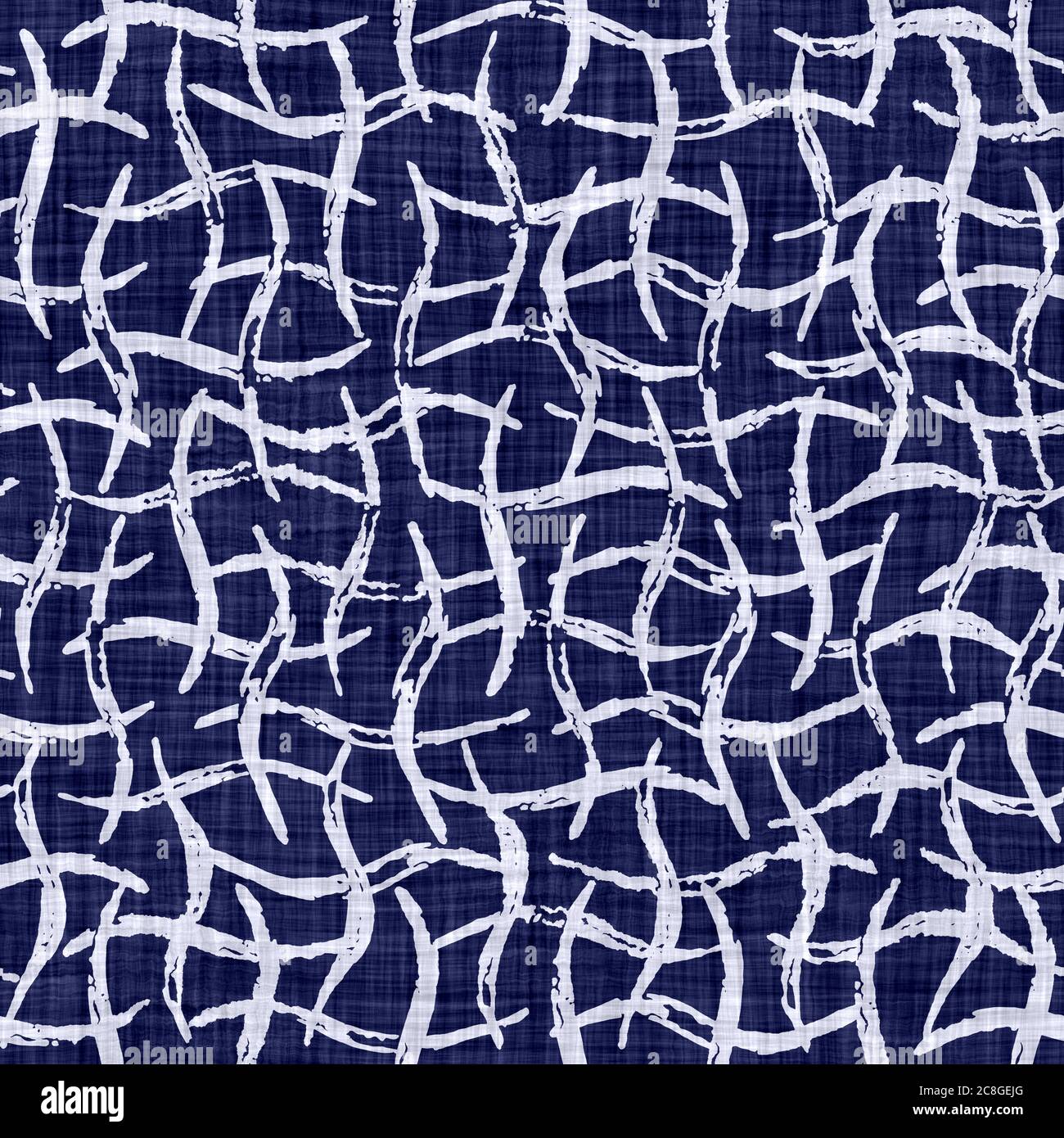 Seamless indigo criss cross texture. Blue woven boro cotton dyed effect ...