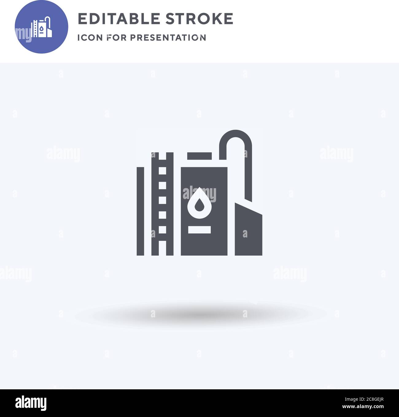 Oil Tank icon vector, filled flat sign, solid pictogram isolated on ...