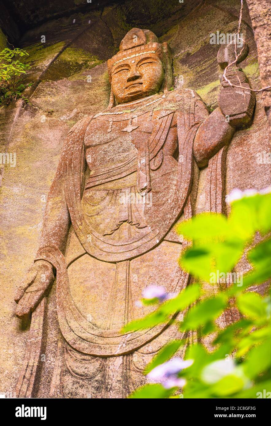 chiba, japan - july 18 2020: Low angle view on the giant relief image ...